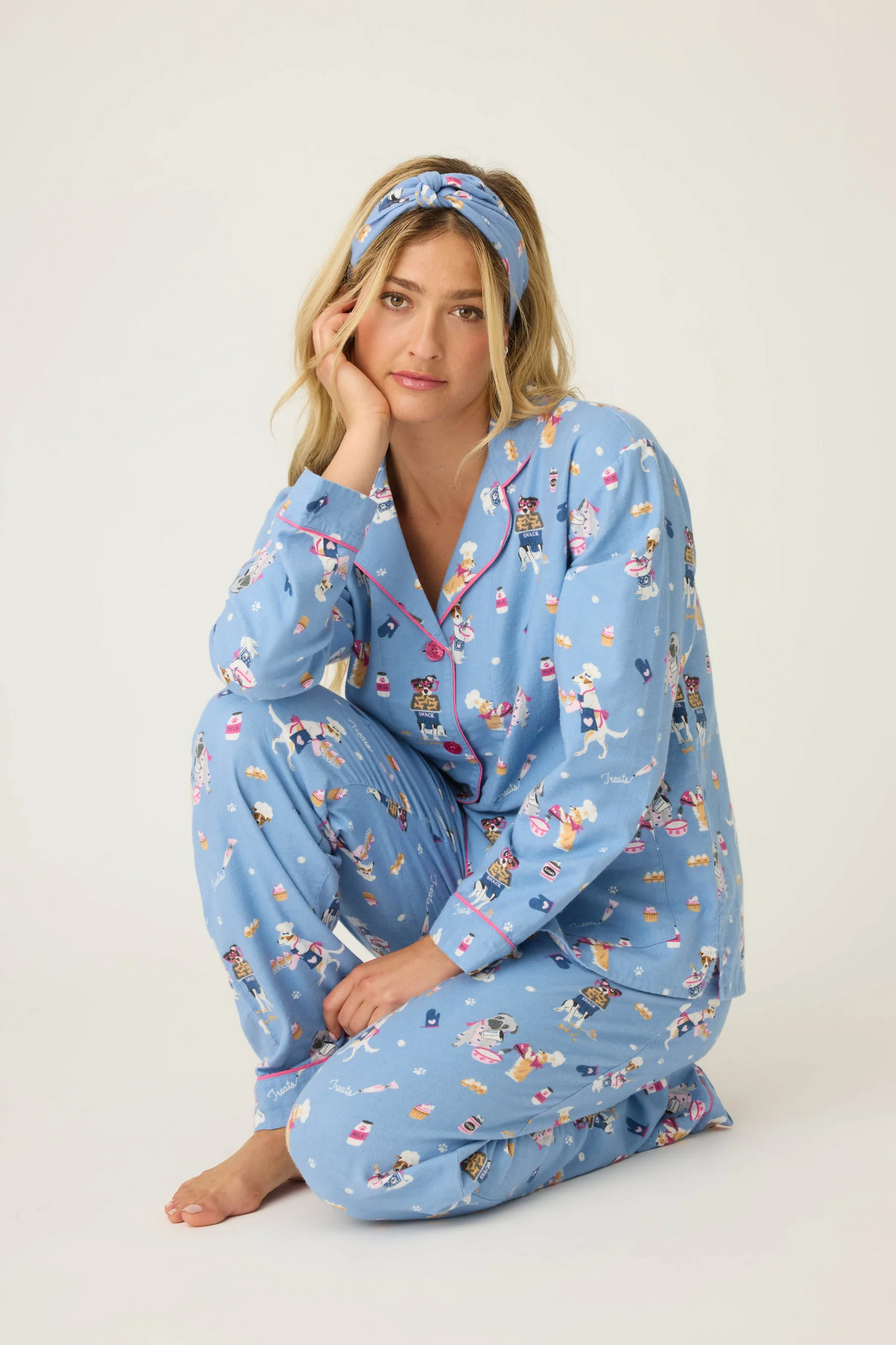 Baked Woof Love Dog Print Flannel PJ Set– Gatley
