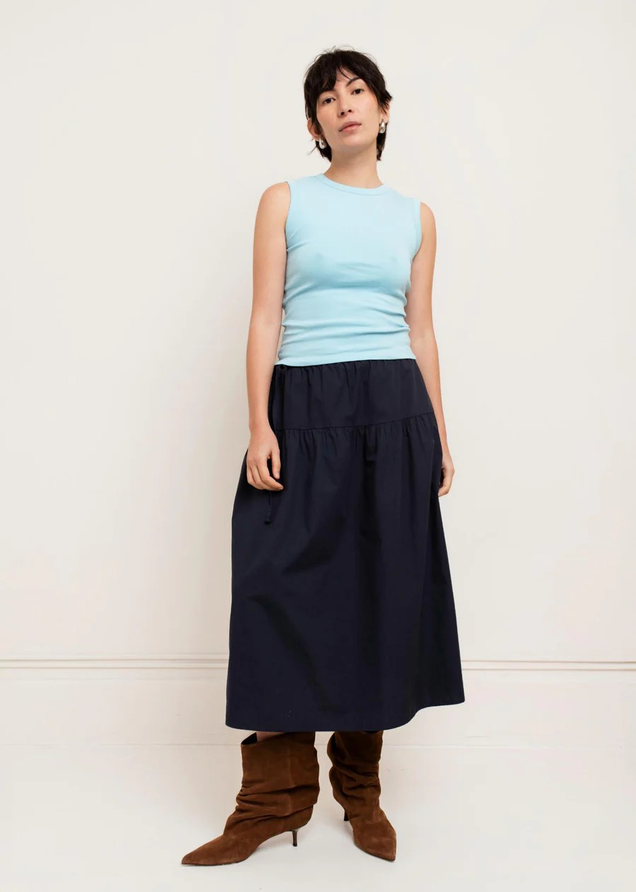 Evita Skirt-Midnight Blue– Gatley